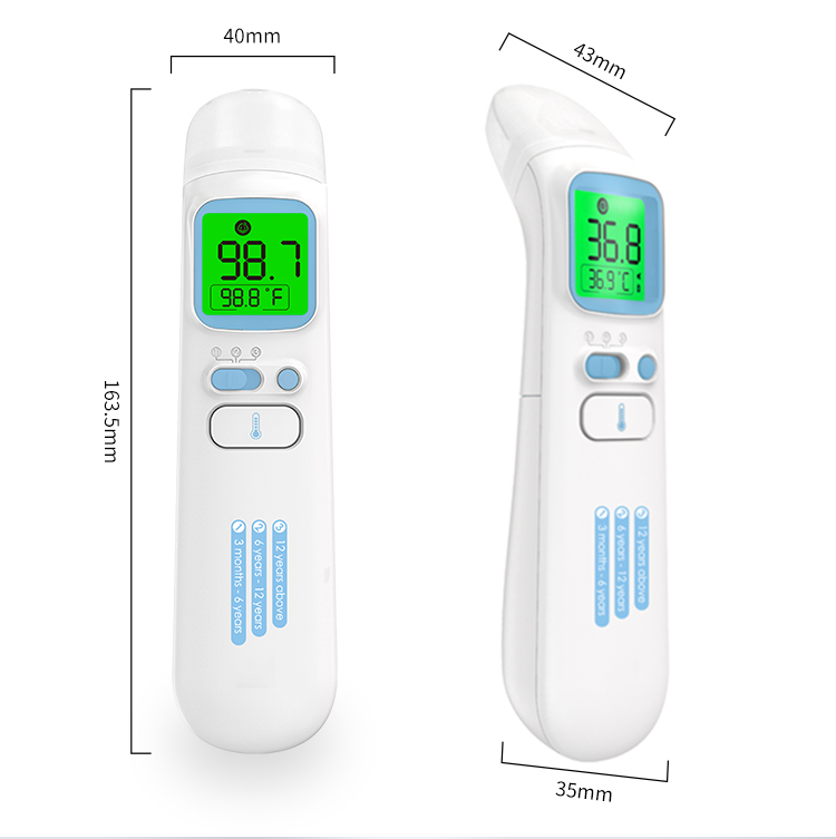 FDA CE approved Touchless Thermometer for Adults,Forehead and Ear ...